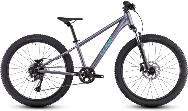 Cube Acid 240 Disc Kids Bike in Galactic and Cyan